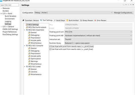 Cubeide Sprintf Float Error With Freertos Stmicroelectronics Community
