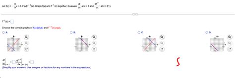 Solved Let F X −98x 8 Find F−1 X Graph F X And F−1 X