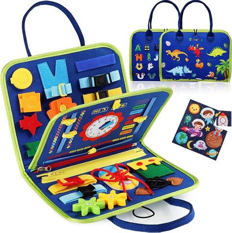 Tablica Manipulacyjna Zegar Puzzle Bucik Zamki Walizka Miękka