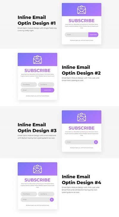 Divi Inline Email Optin Layout Free Download