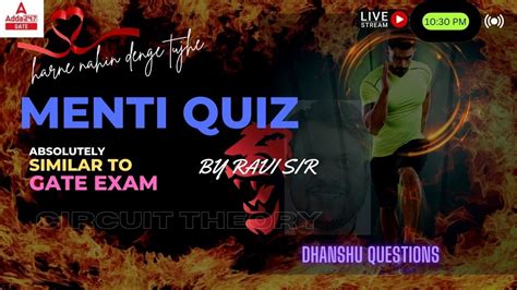 Gate 2023 Menti Quiz 1 Circuit Theory Ravi Sir Youtube