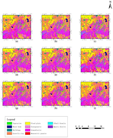 the lithological classification of nine different datasets a