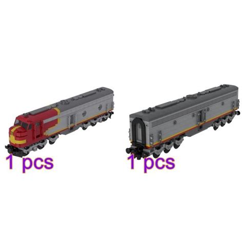 Moc 47988 Static Version 6 Wide Santa Fe Emd E8b Locomotive Letbricks