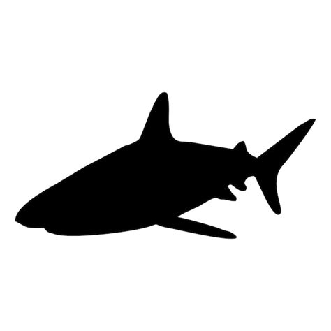 Premium Vector Silhouette Of A Black Shark Swimming