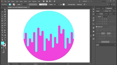 How To Draw A Two Toned Circle In Adobe Illustrator YouTube