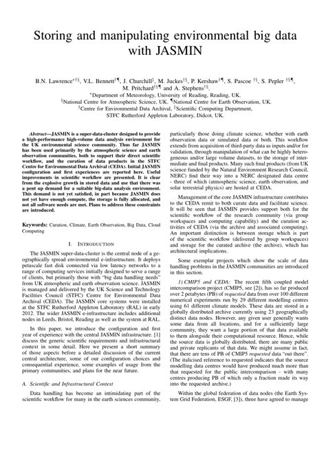 Pdf Storing And Manipulating Environmental Big Data With Jasmin