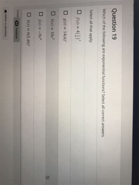 solved question 19 which of the following are exponential