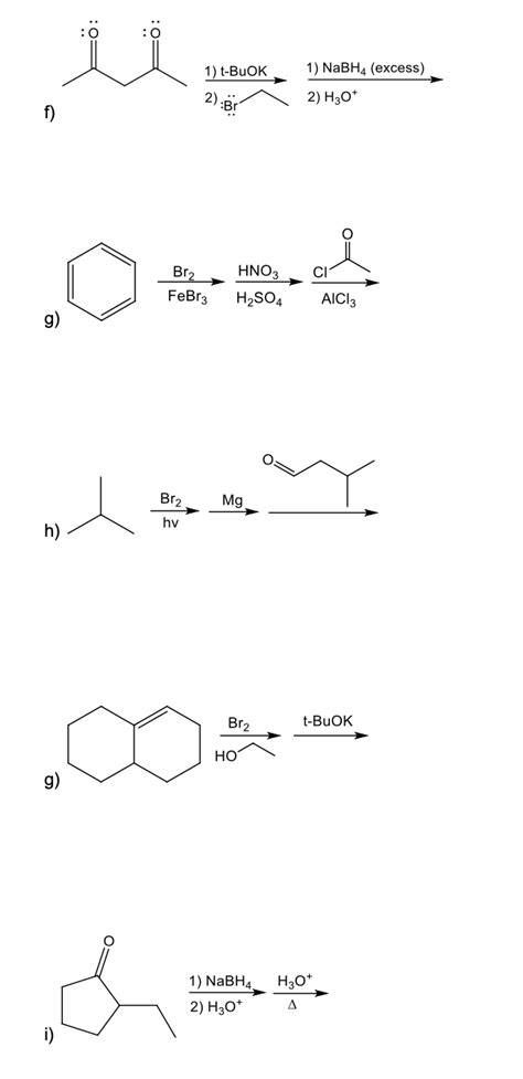 Solved Determine The Major Product For The Following