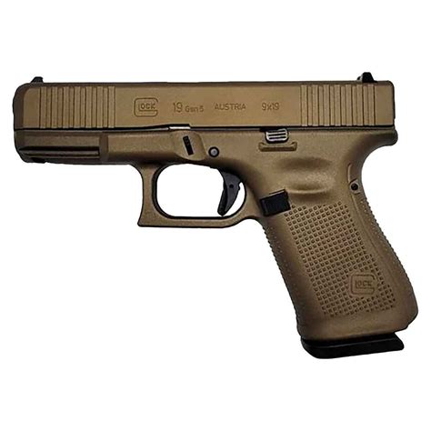 Glock 19 9mm Luger 4in Bronze Cerakote Pistol 151 Rounds Sportsman