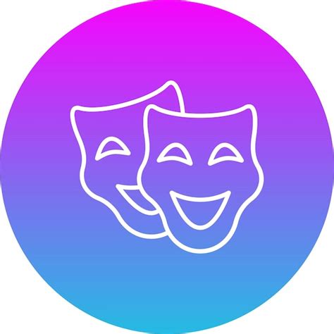 Icono De Las Máscaras De Teatro Vector Premium