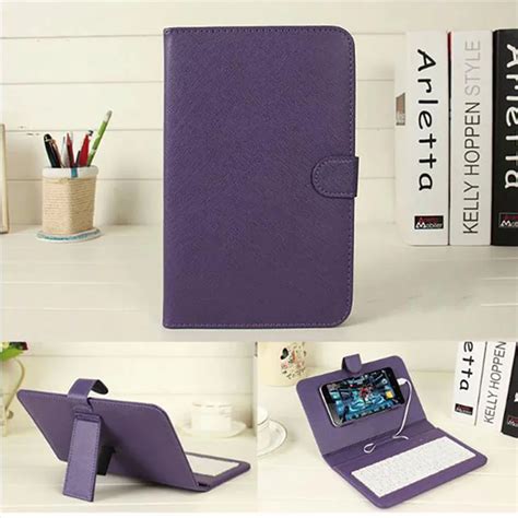 Портативный из искусственной кожи Беспроводная клавиатура чехол защитный чехол с зажимом для