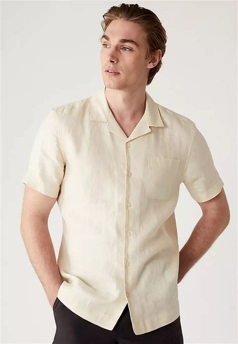 Jual Marks And Spencer Pure Linen Revere Shirt Original 2025 Zalora