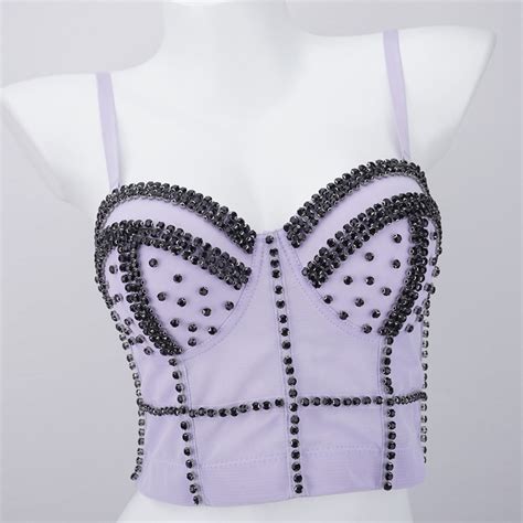 Cathalem Stomach Girdles For Women Deep V Bow With Diamond Encrusted