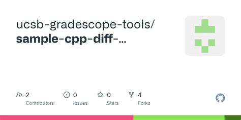 Github Ucsb Gradescope Toolssample Cpp Diff Autograder