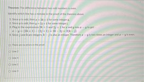 Theorem The Difference Between Two Odd StudyX