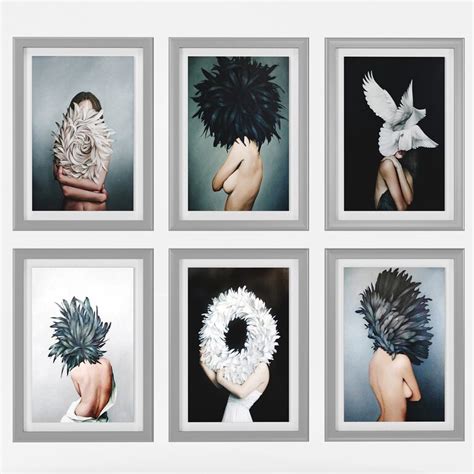 Art Frams 9 Girl With Feather By 6 Frams Pictures 111763 3d Model