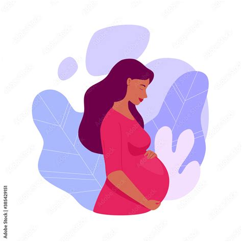 Beautiful Pregnant Woman Hugs Her Big Belly Profile Picture
