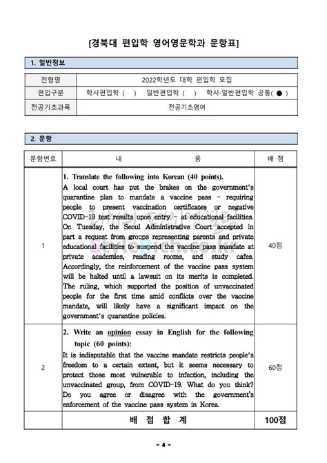 경북대 편입 2022학년도 면접 기출문제가 궁금하다면