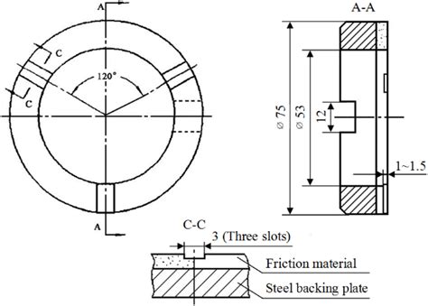 Schematics Of The Subscale Dynamometer A Friction Ring B And Download Scientific Diagram