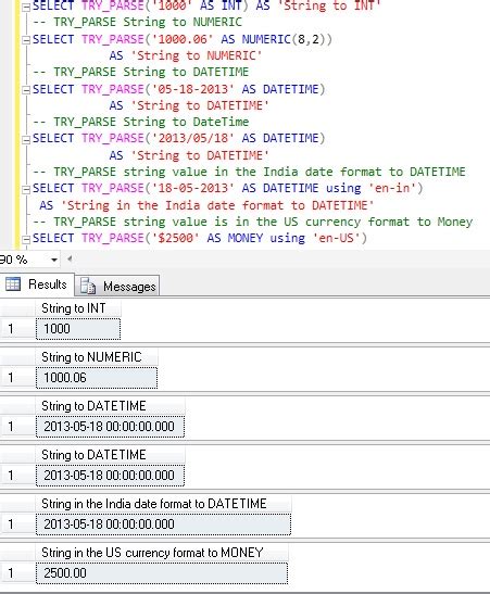 Try Parse Conversion Function In Sql Server Sqlhints