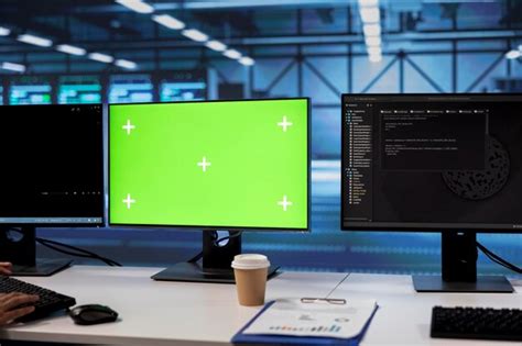Premium Photo Lines Of Code Running On Green Screen Computers In Data Center