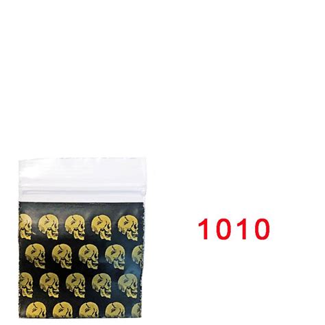 Yellow Skulls Ziplock Bags Saggies 25mmx 25mm Bong Mania Australia