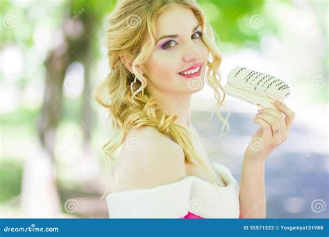 Portrait Of A Beautiful Young Blonde Woman Stock Image Image Of Airy