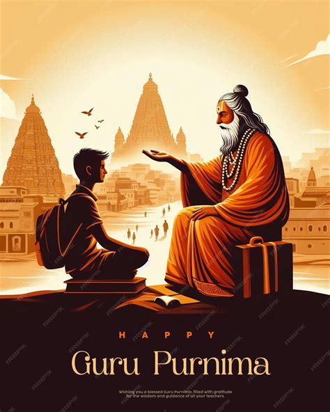 Gurupurnima Greeting Post And Social Media Post Premium Ai Generated Psd