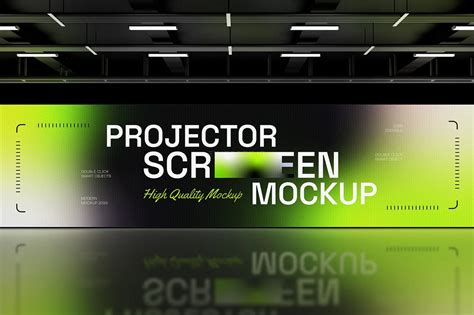 دانلود موکاپ صفحه نمایش پروژکتور Projector Led Screen Mockup 004 تایم کد