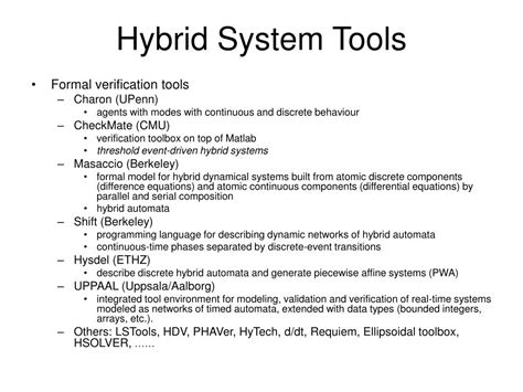 Ppt Codesign Tools For Embedded Control Systems Powerpoint