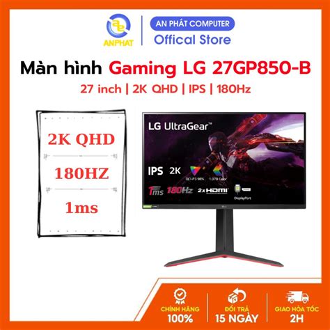 Màn Hình Lg Ultragear 27gp850 B 27 Qhd Nano Ips 1ms 165hz Hdr G Sync