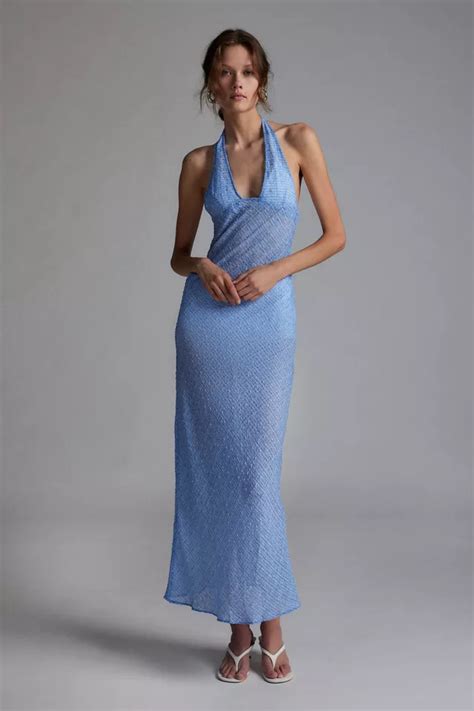 Lioness Carrie Sheer Halter Midi Dress Urban Outfitters