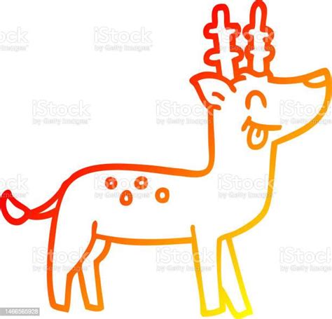 만화 행복한 순록의 따뜻한 그라데이션 선 그리기 0명에 대한 스톡 벡터 아트 및 기타 이미지 0명 그라데이션 기이함 Istock