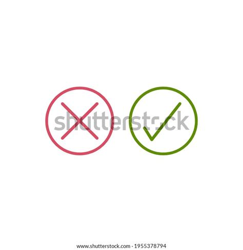 Check Mark Cross Box Icons Right Stock Vector Royalty Free Shutterstock