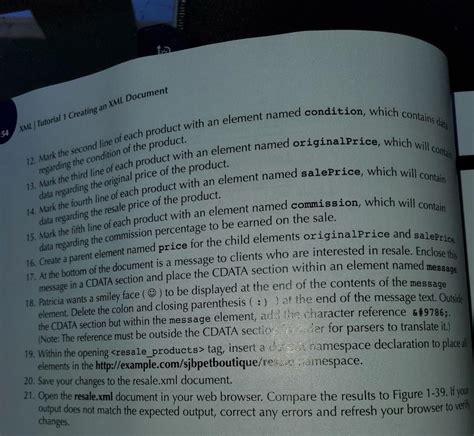 solved xml tutorial 1 creating an xml document xml 52 review