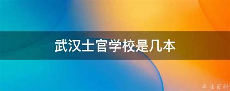 武汉士官学校是几本 业百科