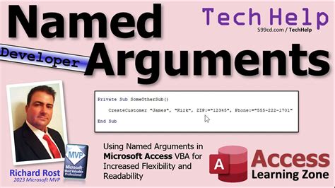 using named arguments in microsoft access vba for increased flexibility
