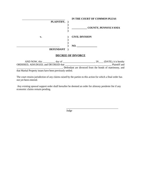 Divorce Papers Pa Fill Out Sign Online DocHub