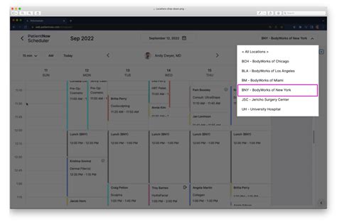 Scheduler Basic Layout