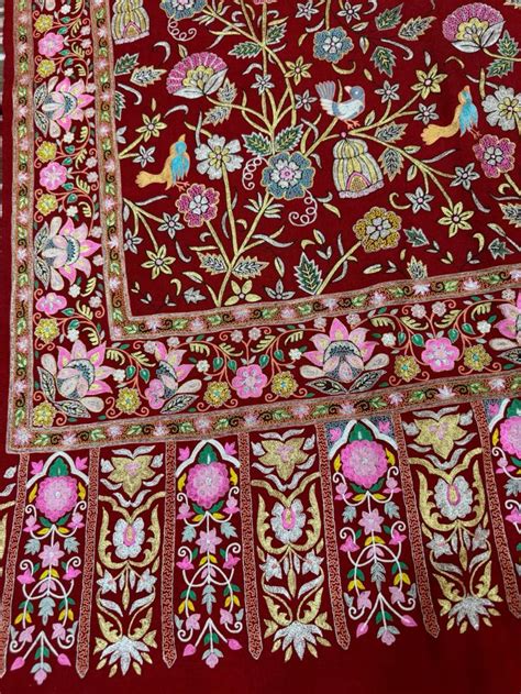 Pure Pashmina Shawl Hand Embroidered Resham Work 9899584696 Call