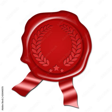 Leeres Wachs Siegel Stempel Button Leer Stock Illustration Adobe Stock