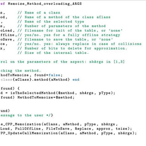 An Example Of Lara Launcher Aspect Defined For Memoization Download