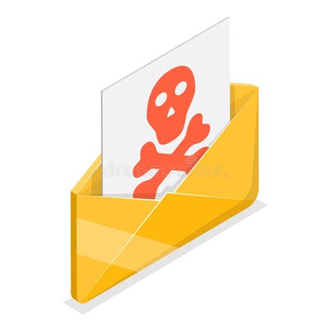 3d Isometric Flat Vector Set Of Hacker Icons Item 3 Stock Vector Illustration Of Email Virus