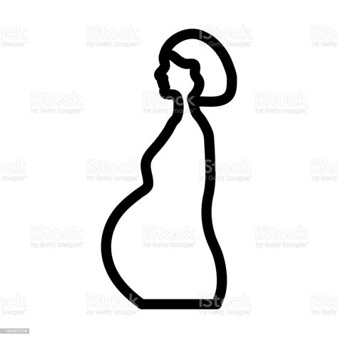 아기 아이콘을 가진 임산부 가족에 대한 스톡 벡터 아트 및 기타 이미지 가족 두꺼운 벡터 Istock