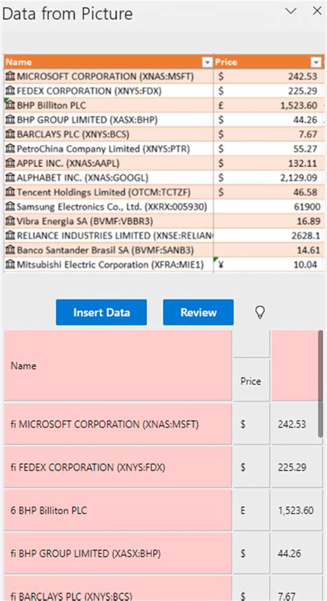 Excel Data From Picture Convert Images To Worksheets Easily Office Watch