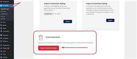 Customizer Reset Documentation