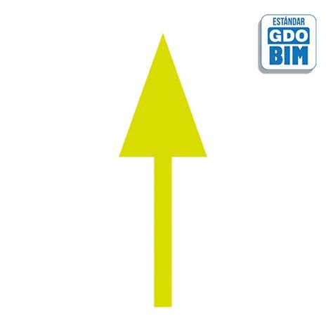 Objeto Bim Señal O Señalización En Bim Amarilla Para Suelo Flecha De