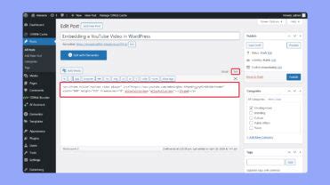 How To Embed A YouTube Video In WordPress Web
