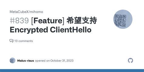 Feature Encrypted Clienthello Issue Metacubex Mihomo