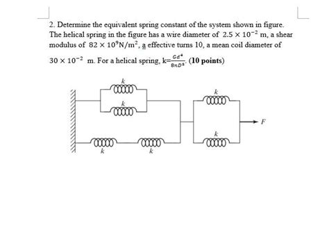 Solved 2 Determine The Equivalent Spring Constant Of The